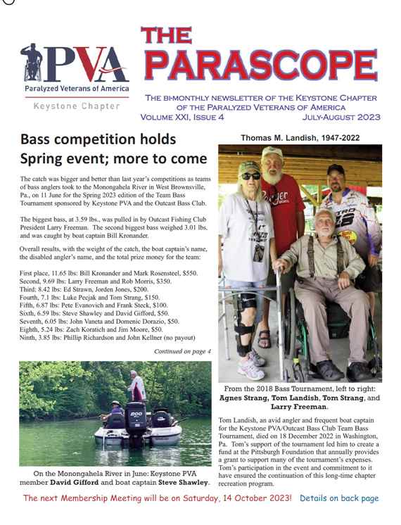 The PARASCOPE Jul-Aug 2023 - Keystone Chapter, Paralyzed Veterans of ...